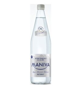Acqua MANIVA vetro VAR 1 L x 12 bot. naturale – Frisiamodena